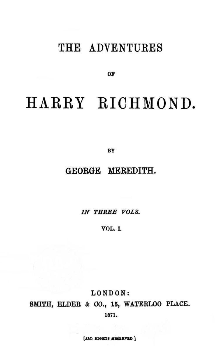 Harry Richmond Illustrations | Victorian Serial Novels